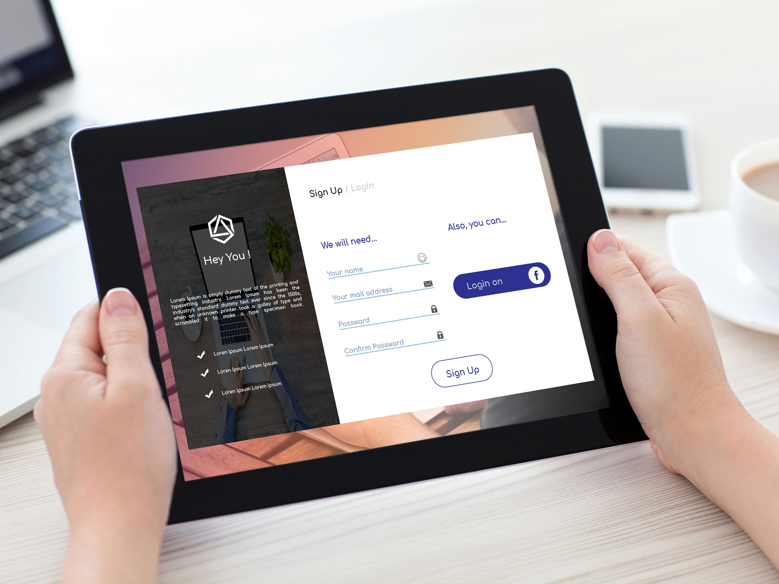 Login Screen Mockup by Asmi Tank on Dribbble