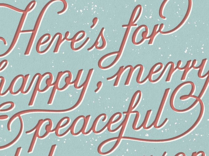 Holiday lettering by Lauren Griffin on Dribbble