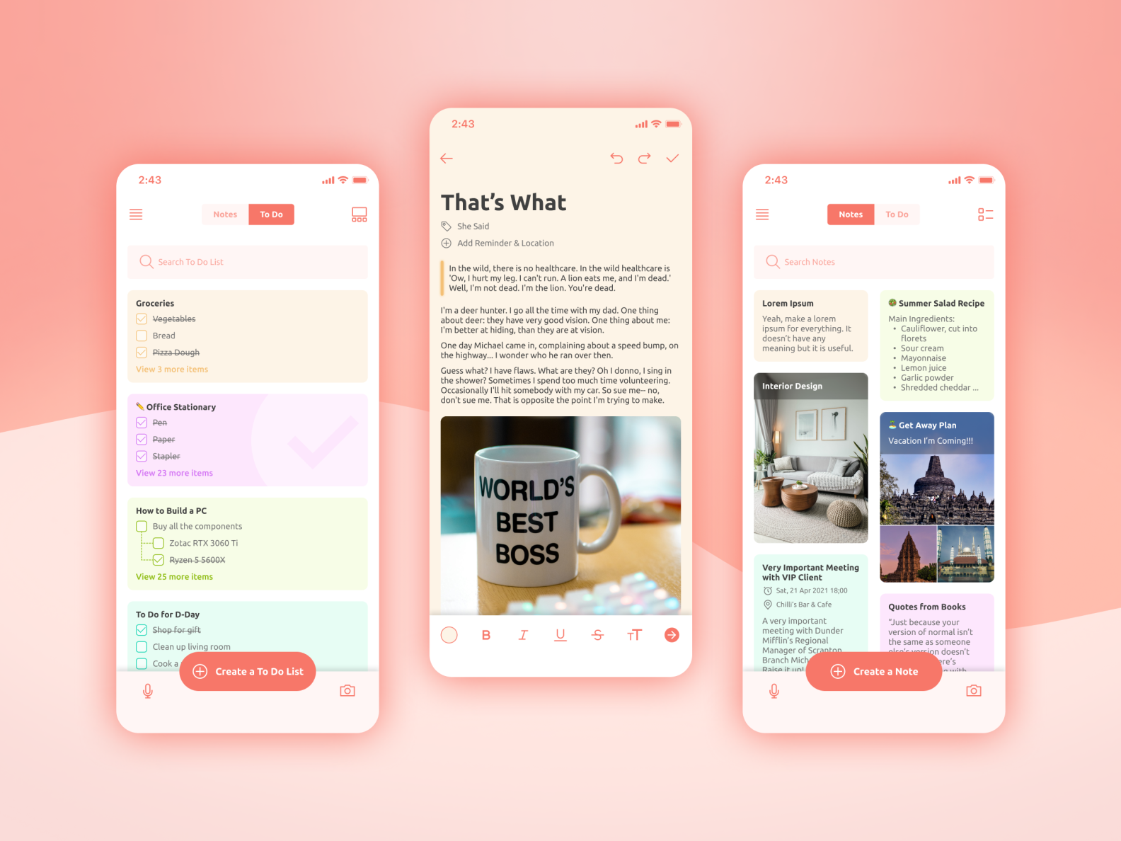 Notes App by Iqbal Tawakal on Dribbble