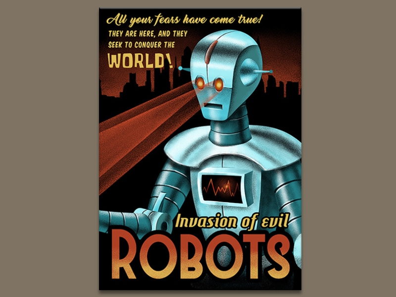 Invasion of evil robots by Boris Rayich on Dribbble