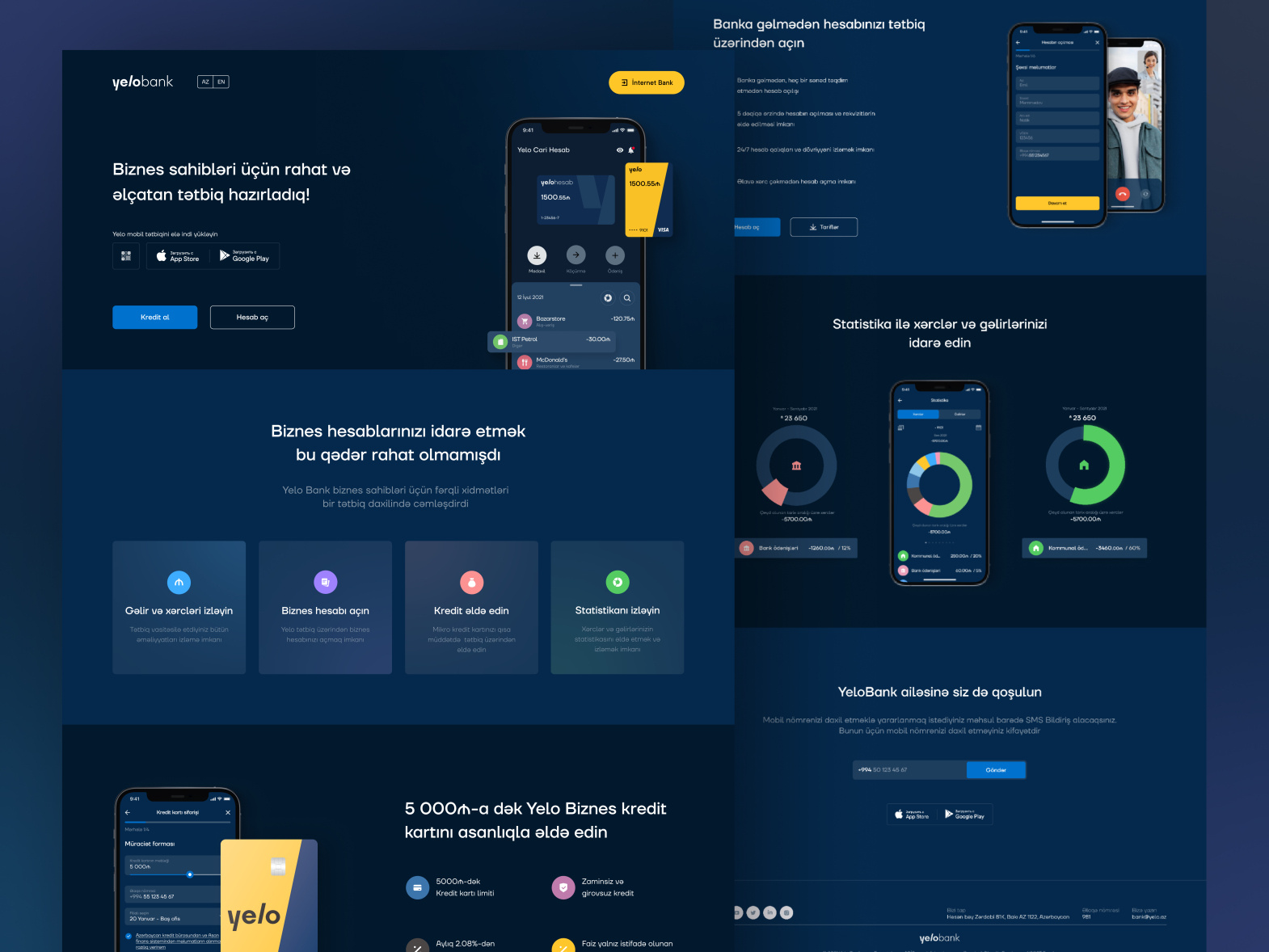 Mobile Banking landing page design by Emil Mammadov on Dribbble