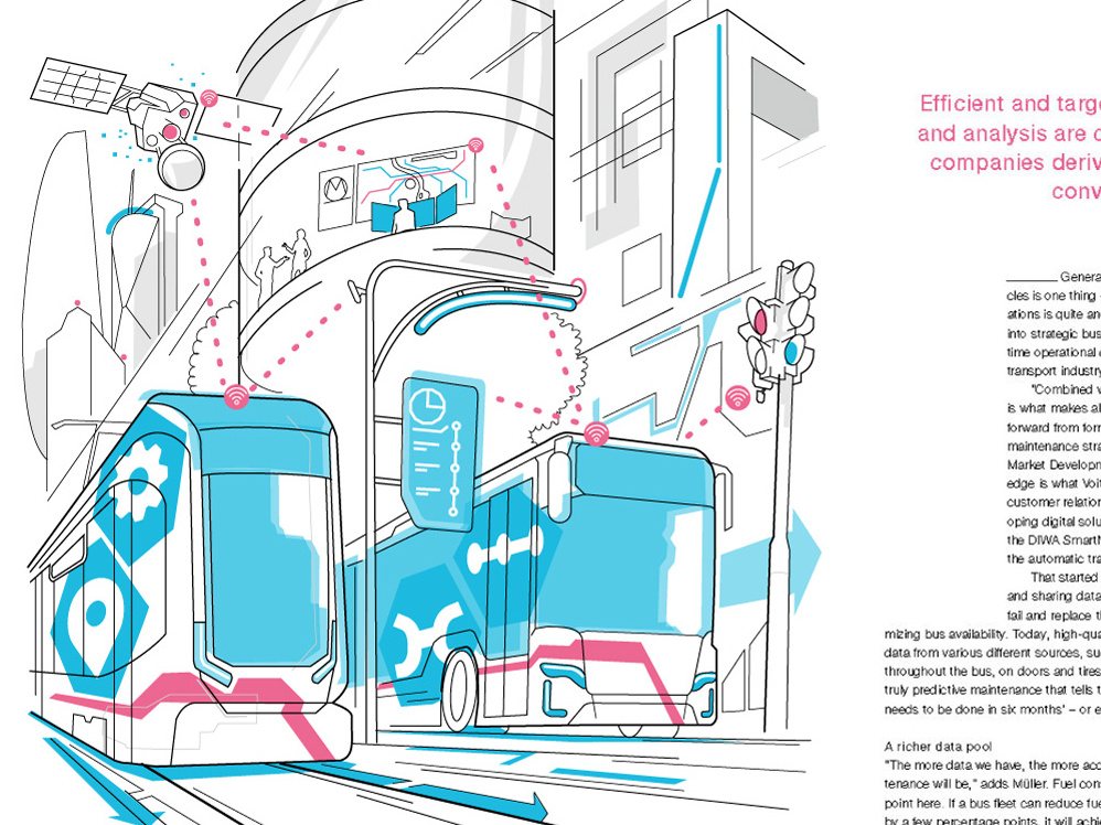 OnTrack magazine graphic by Sänger Illustration on Dribbble