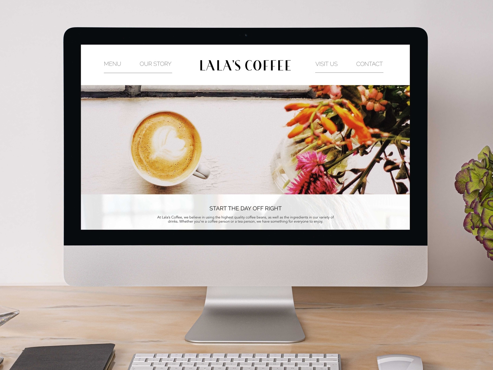 Coffee Shop Webpage Mockup by Jasmine Pomierski on Dribbble