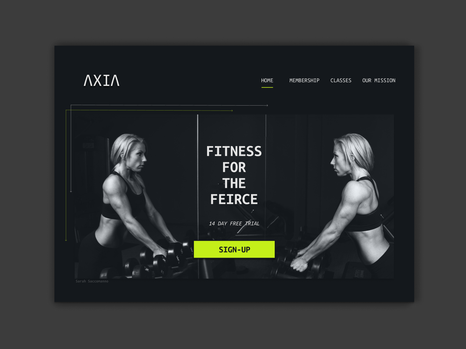 AXIA Fitness Concept by Sarah Saccomanno on Dribbble