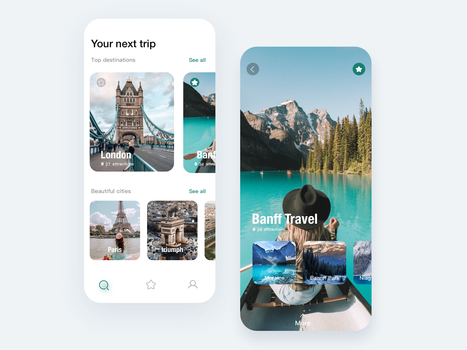 Tourism app conceptual design by Collin on Dribbble