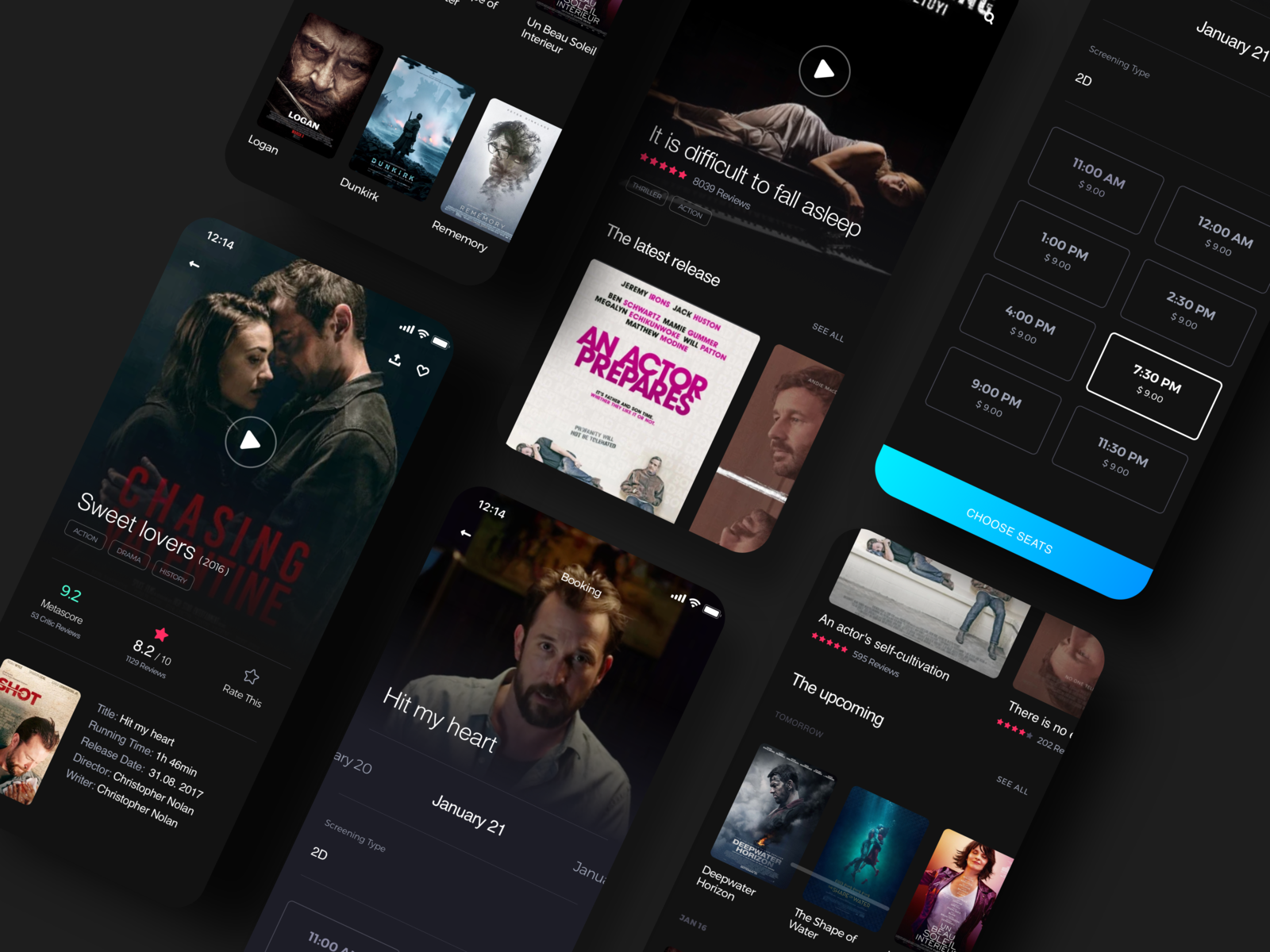 Movie app dark theme by Collin on Dribbble