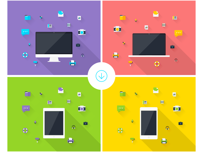 Freebie - Flat Technology Backgrounds by GraphBerry on Dribbble