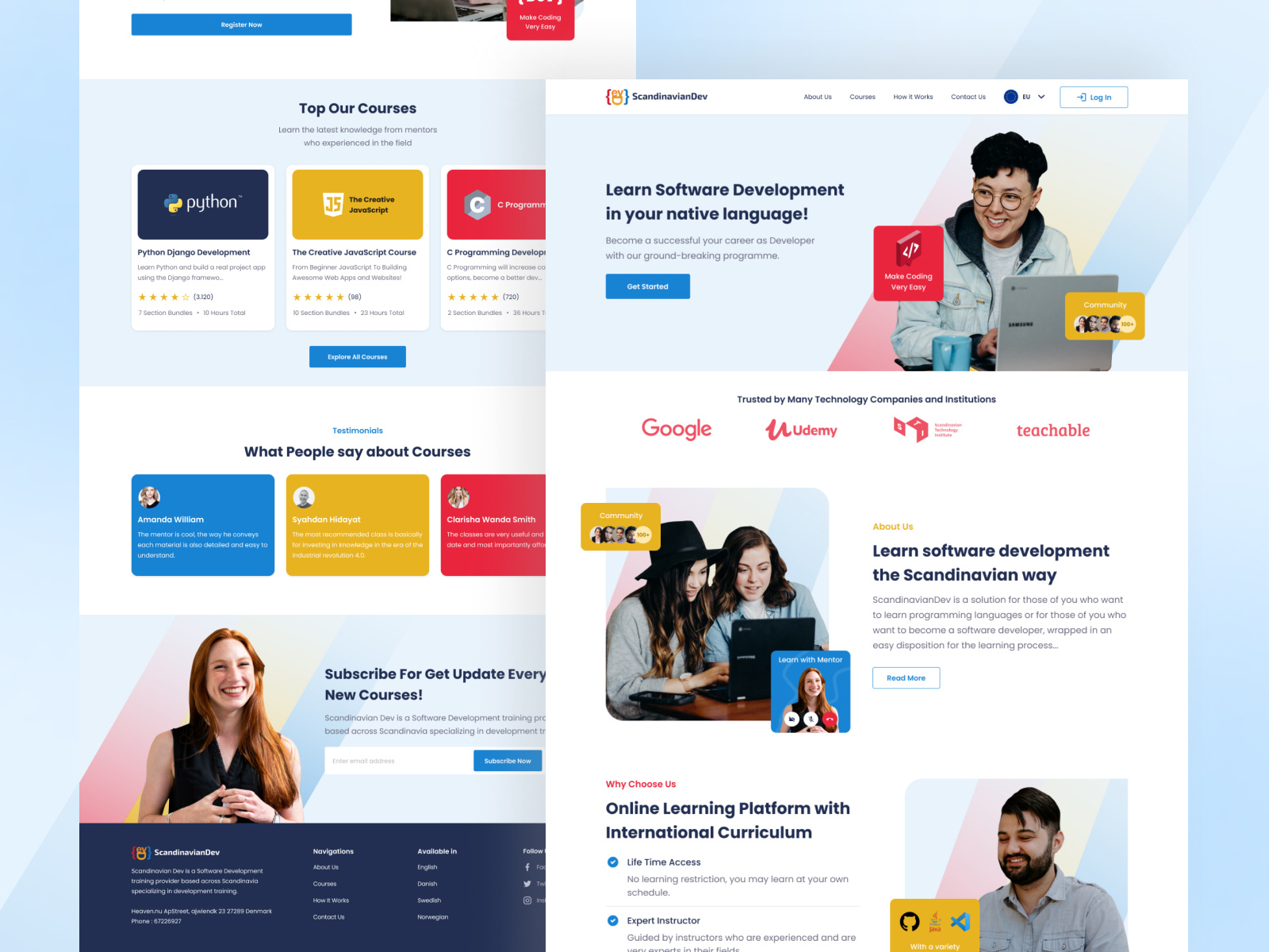 Software Development Online Course Landing Page Design by Syahdan ...