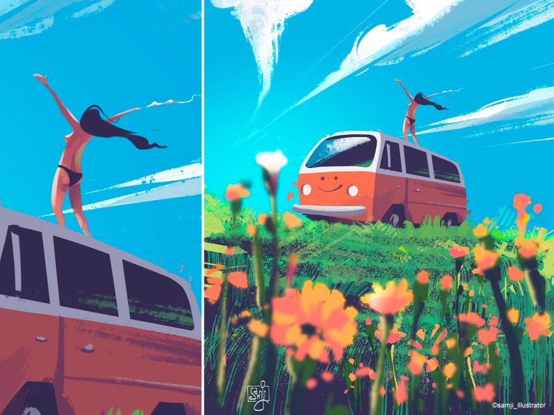 Let it go...☘️ by Samji_illustrator for Fireart Studio on Dribbble