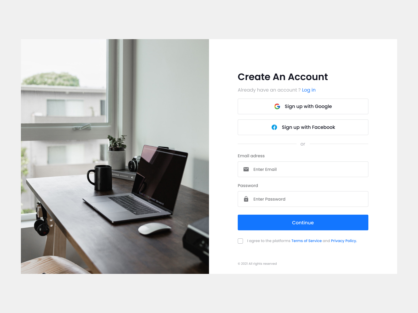 Simple Sign Up Page by Nika Gigauri on Dribbble