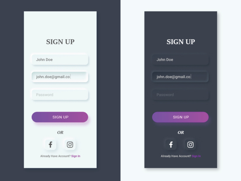Sign Up Screen by Shubham Negi on Dribbble