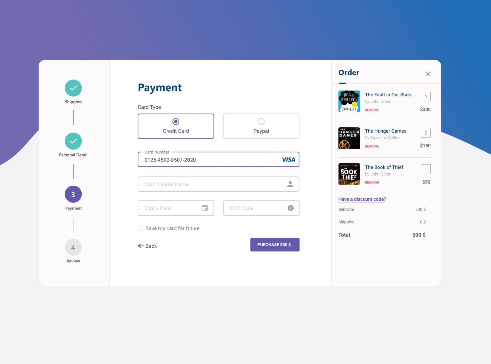 Checkout Screen by Shubham Negi on Dribbble