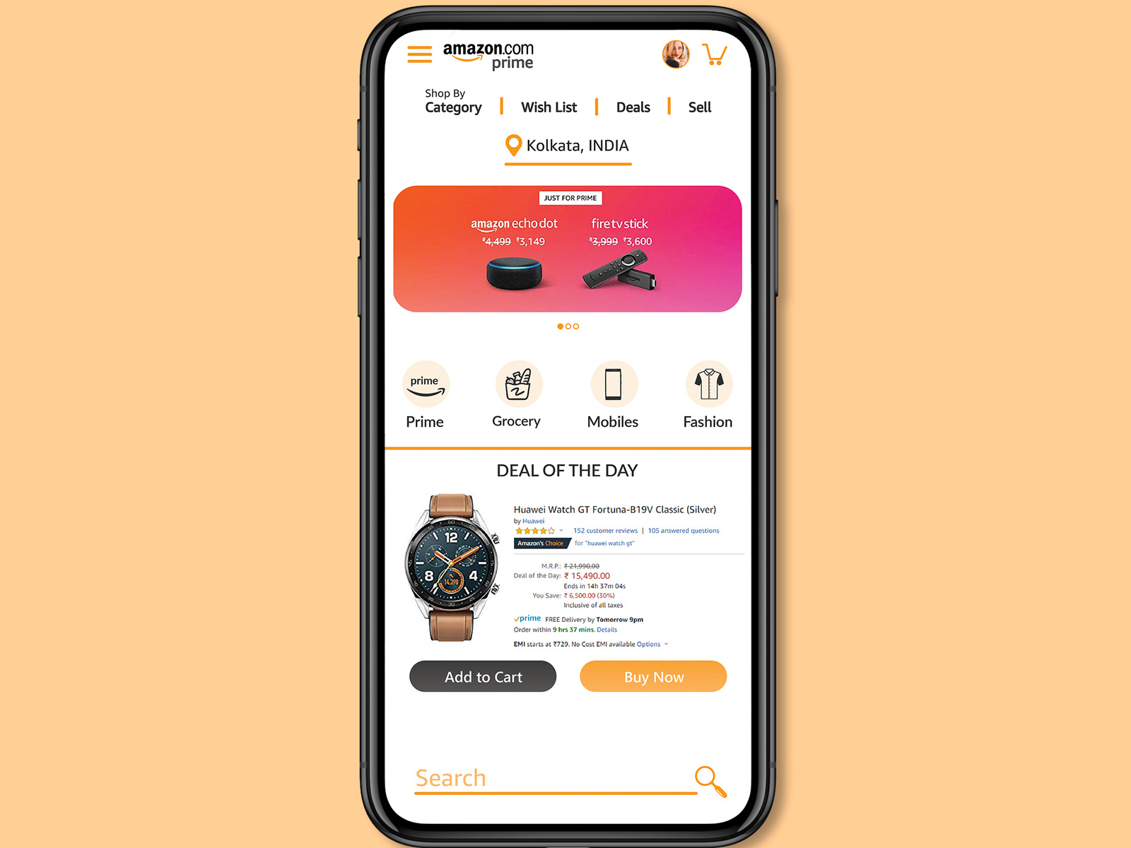 Amazon App Home Page UI ReDesigned by Subrata Porwal on Dribbble