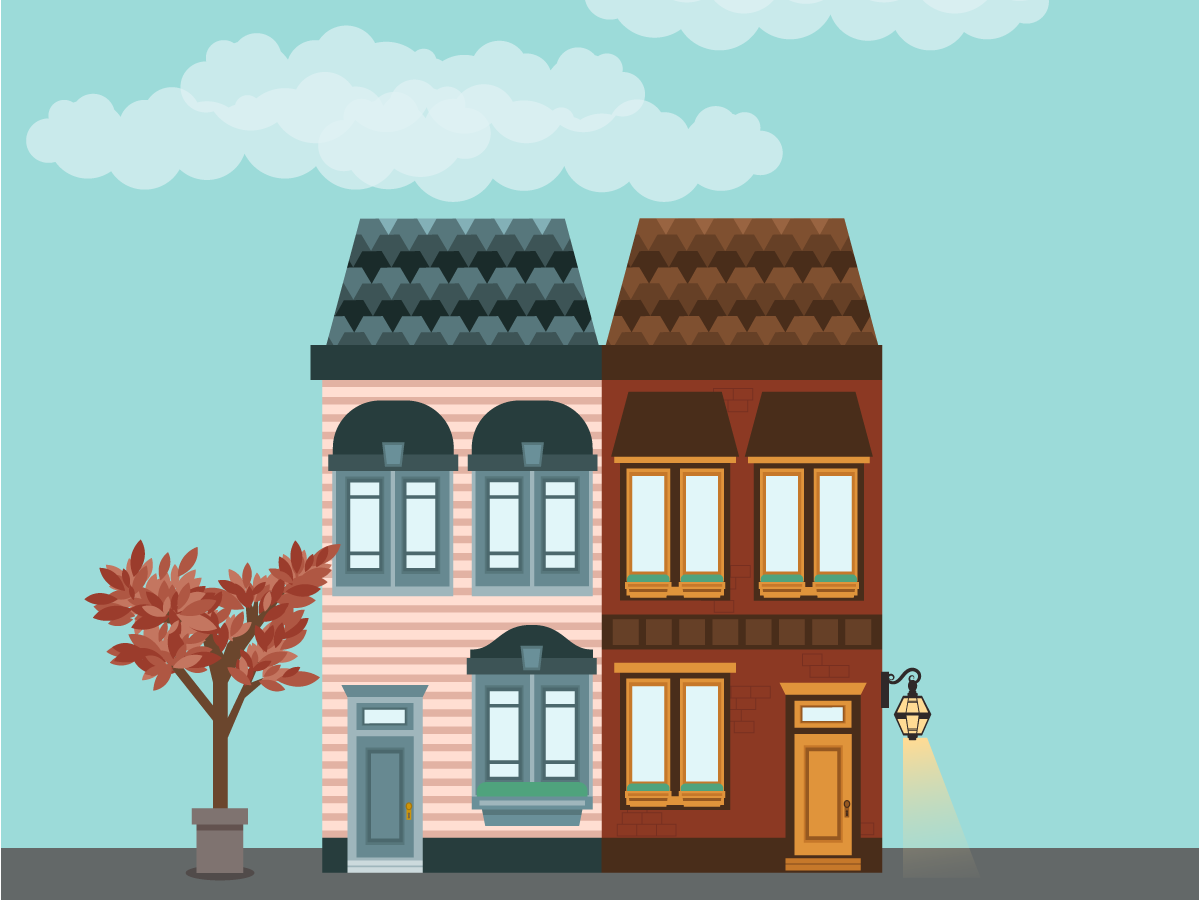 Victorian Rowhouses by Brandy on Dribbble