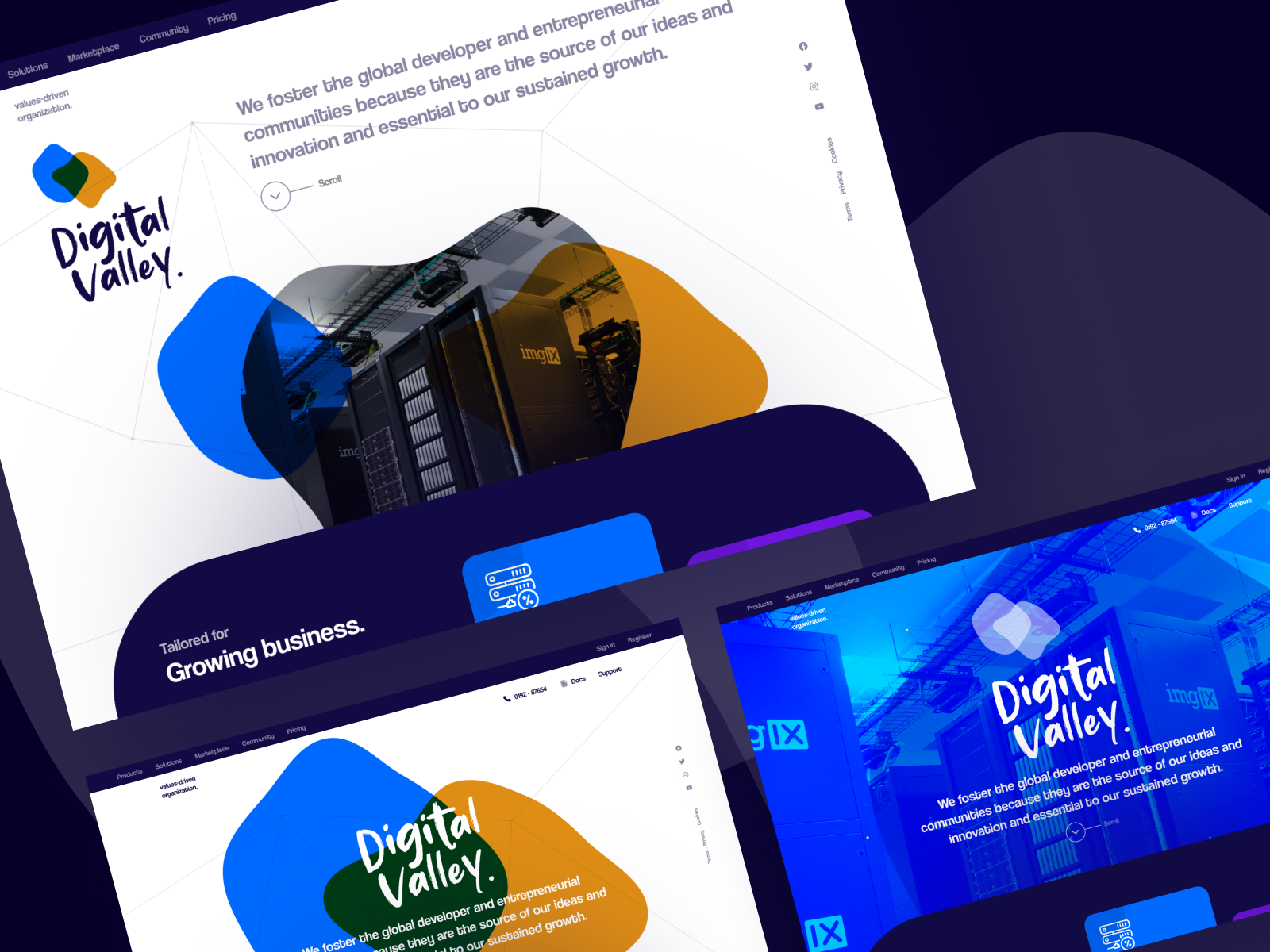 Digital Valley - Hero Section Variants by S. Andreans on Dribbble