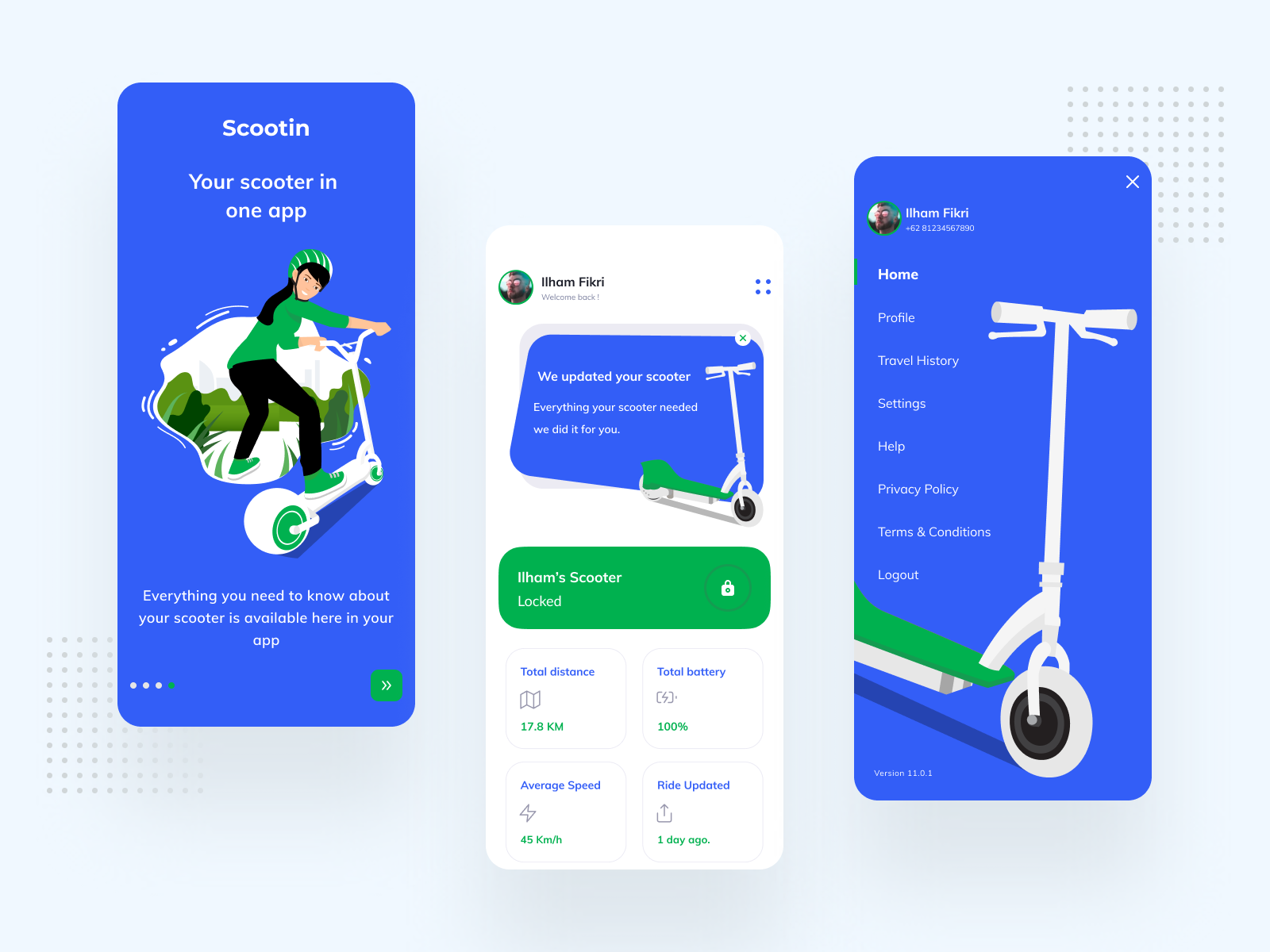 Scootin App - Mobile App Exploration by Ilham Fikri on Dribbble