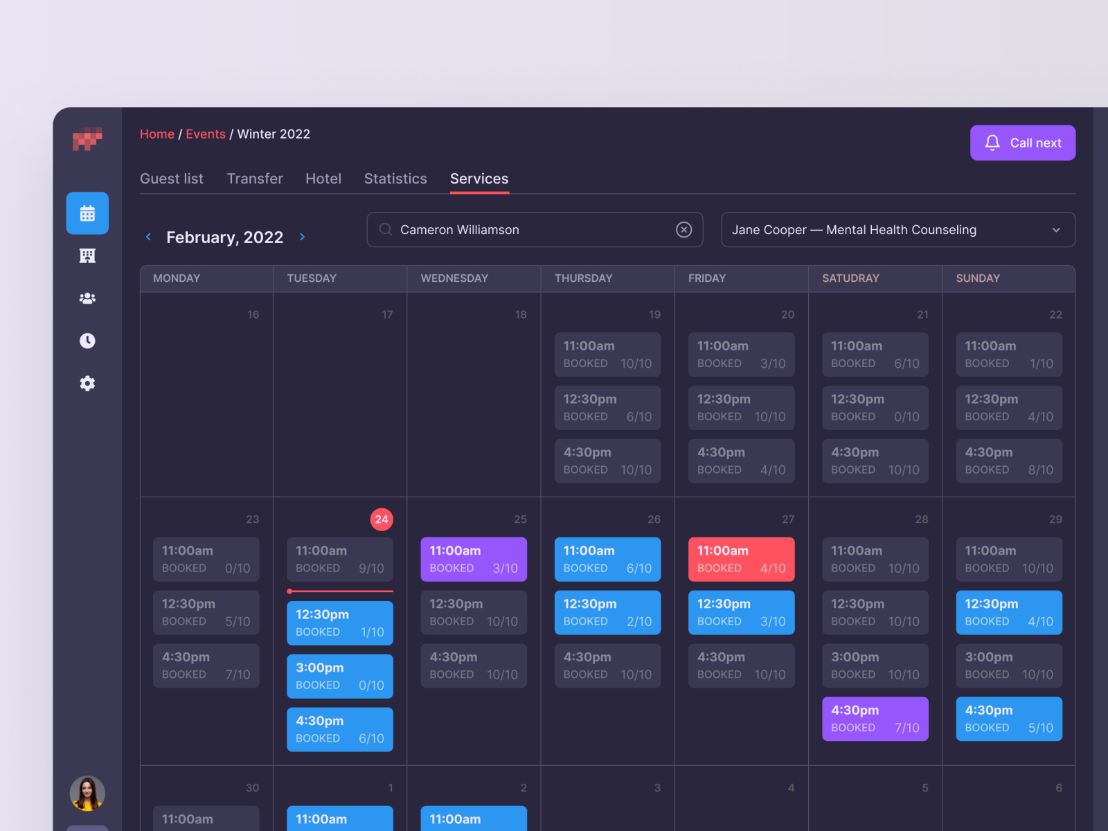 Private CRM system for event management by Seven Metrics on Dribbble
