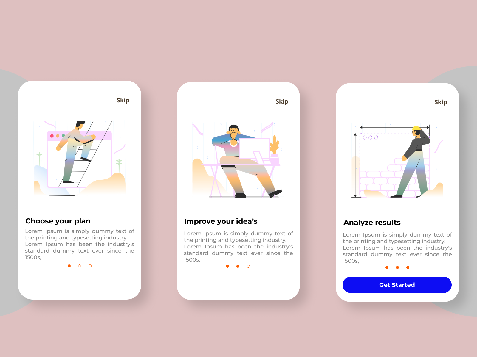 On Boarding Screen by Teguh Prasetyo on Dribbble