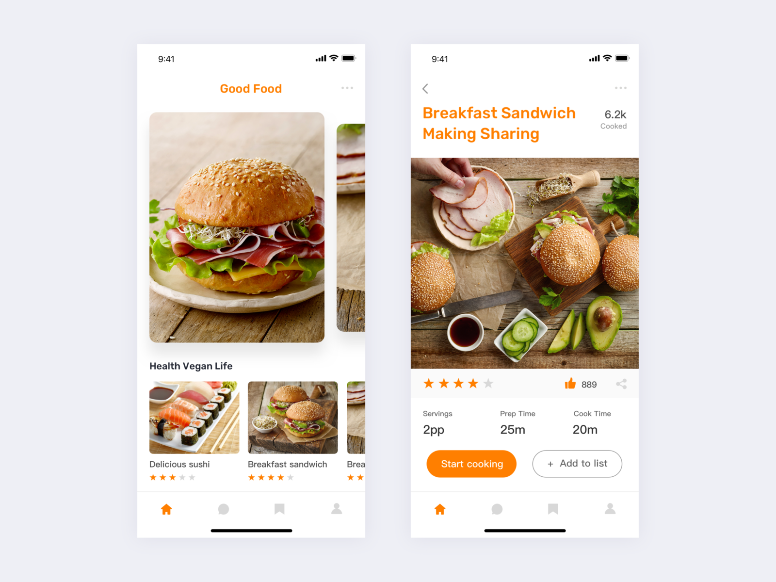 Food Recipes app design by Waylon on Dribbble