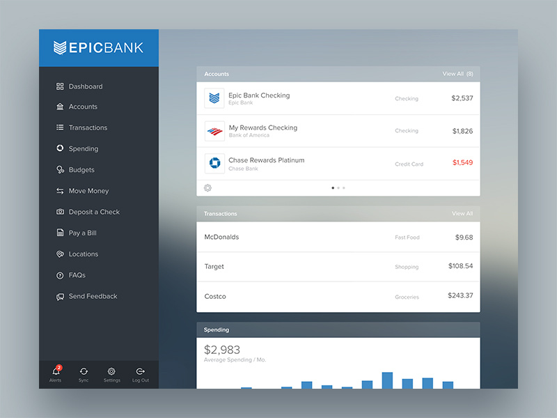 Tablet Finance App by Cort McGinty for MX on Dribbble