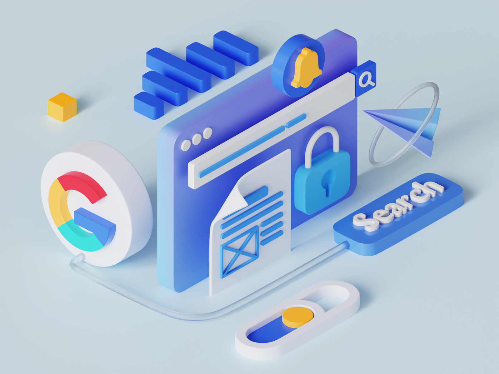 3D SEO Illustrations by Haraki for Vektora on Dribbble