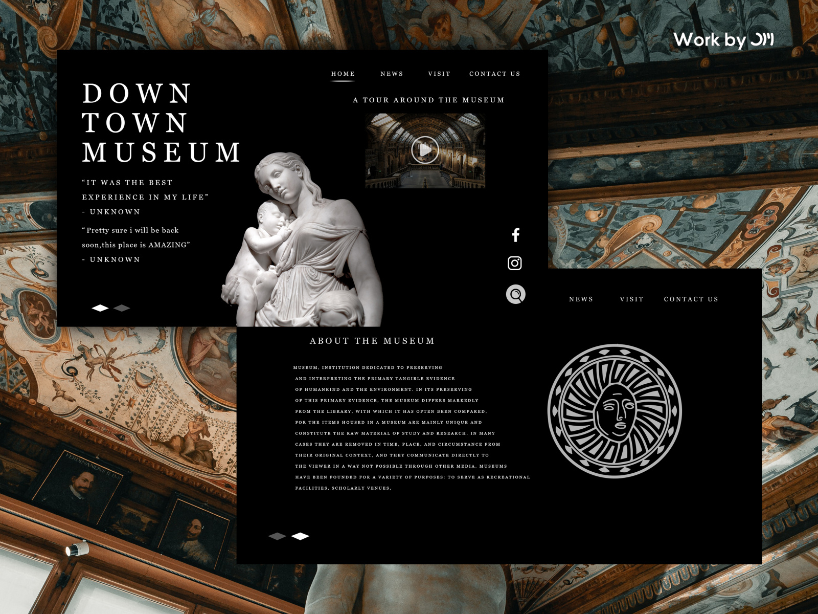Greek Sculpture Museum UI Design . by Derouiche Mehdi on Dribbble