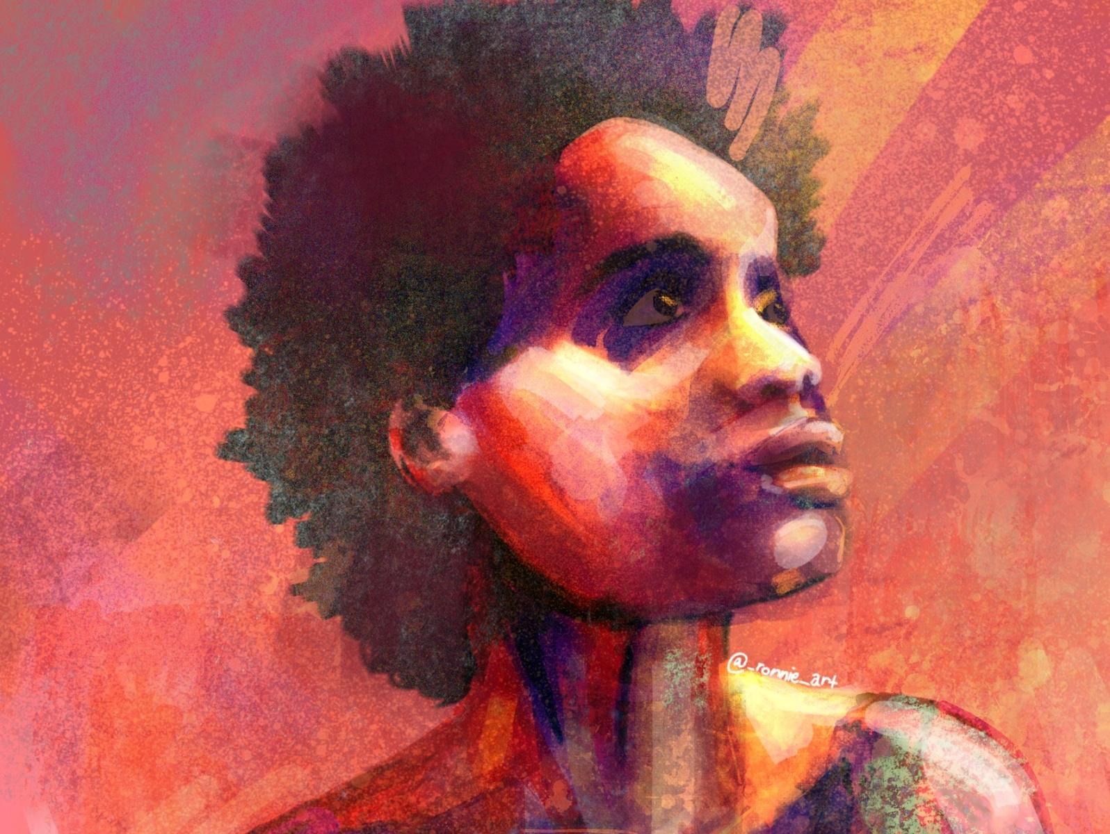 Colorful portrait by Veronica Blythe on Dribbble