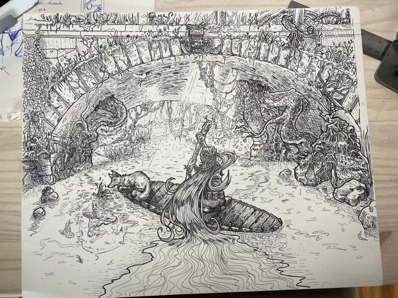 Inked lines for new poster by Wattle & Daub on Dribbble