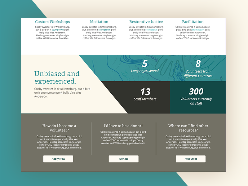 Dispute Resolution .org site by Wattle & Daub on Dribbble