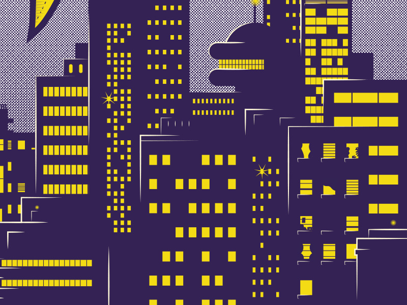 Cityscape by Wattle & Daub on Dribbble