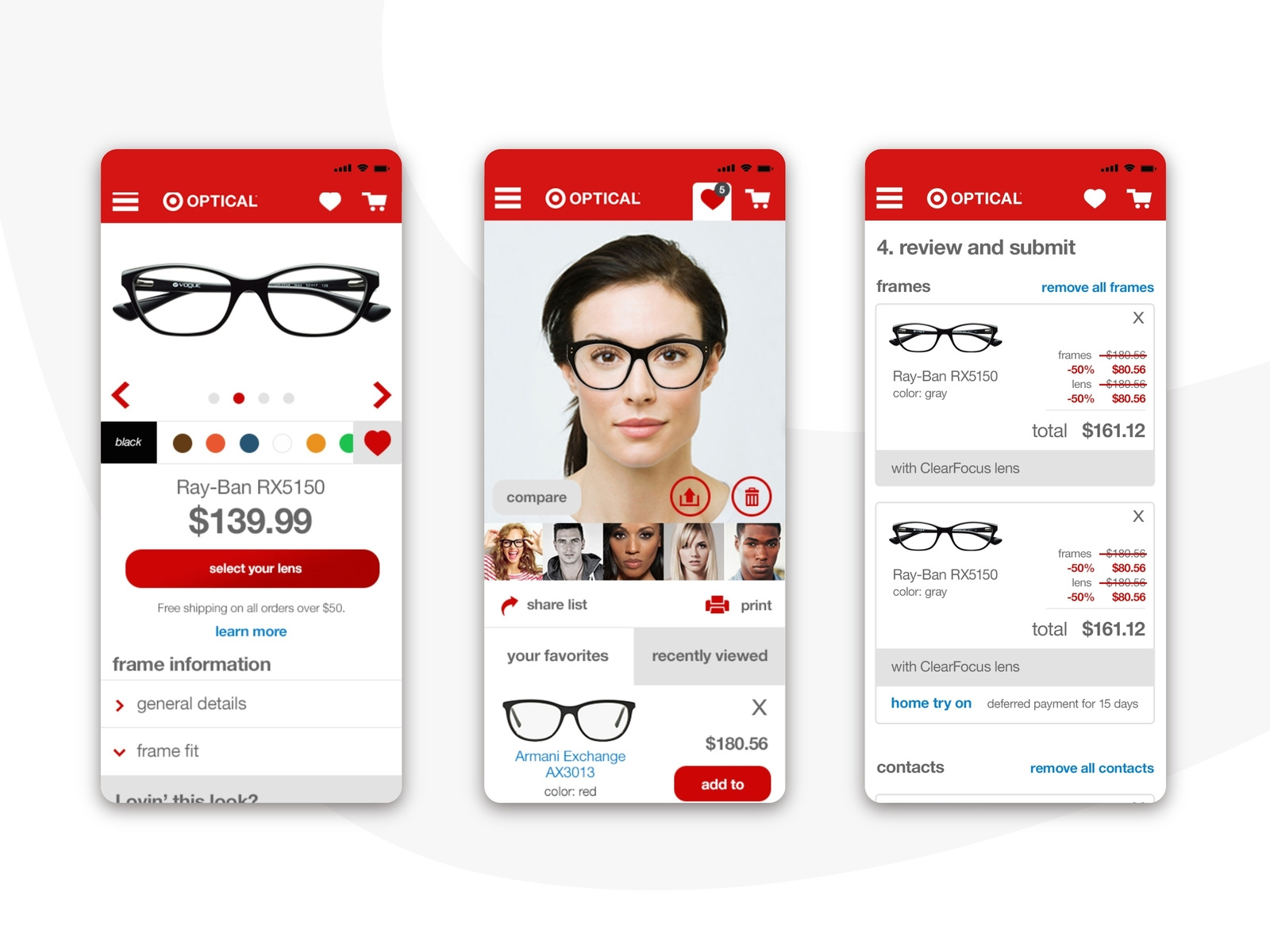 Target Optical: Mobile Screens by Wattle & Daub on Dribbble