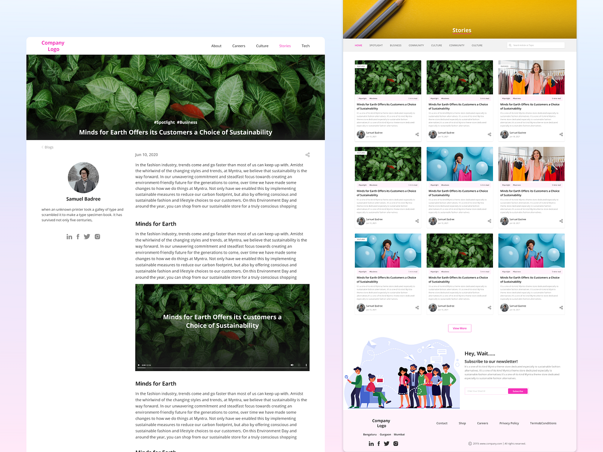 Blog Details Page designs, themes, templates and downloadable graphic ...