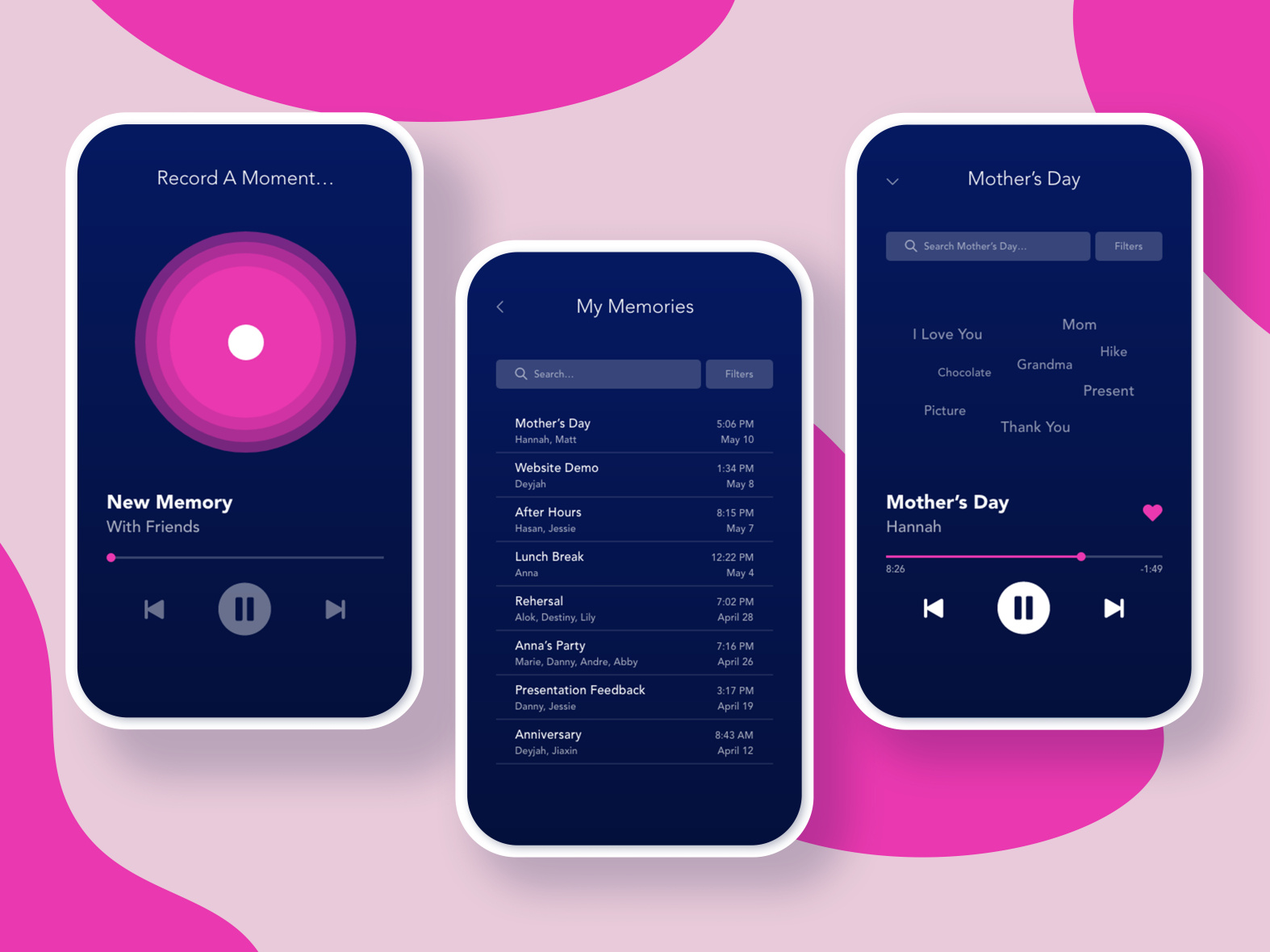 Membly UI by Cara Schmidt on Dribbble