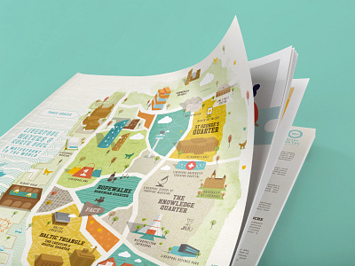 Magazine / Map / Illustration by Paul Rainger on Dribbble