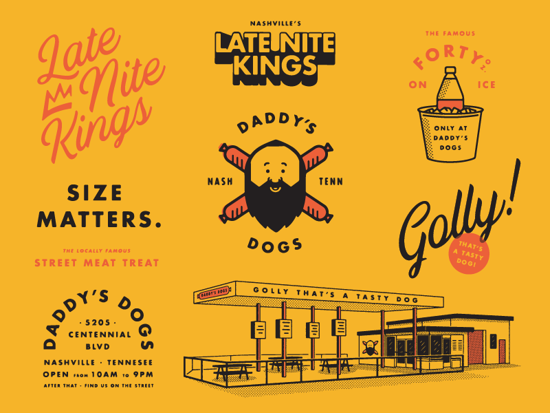 Daddy's Dogs by Elliott Snyder on Dribbble
