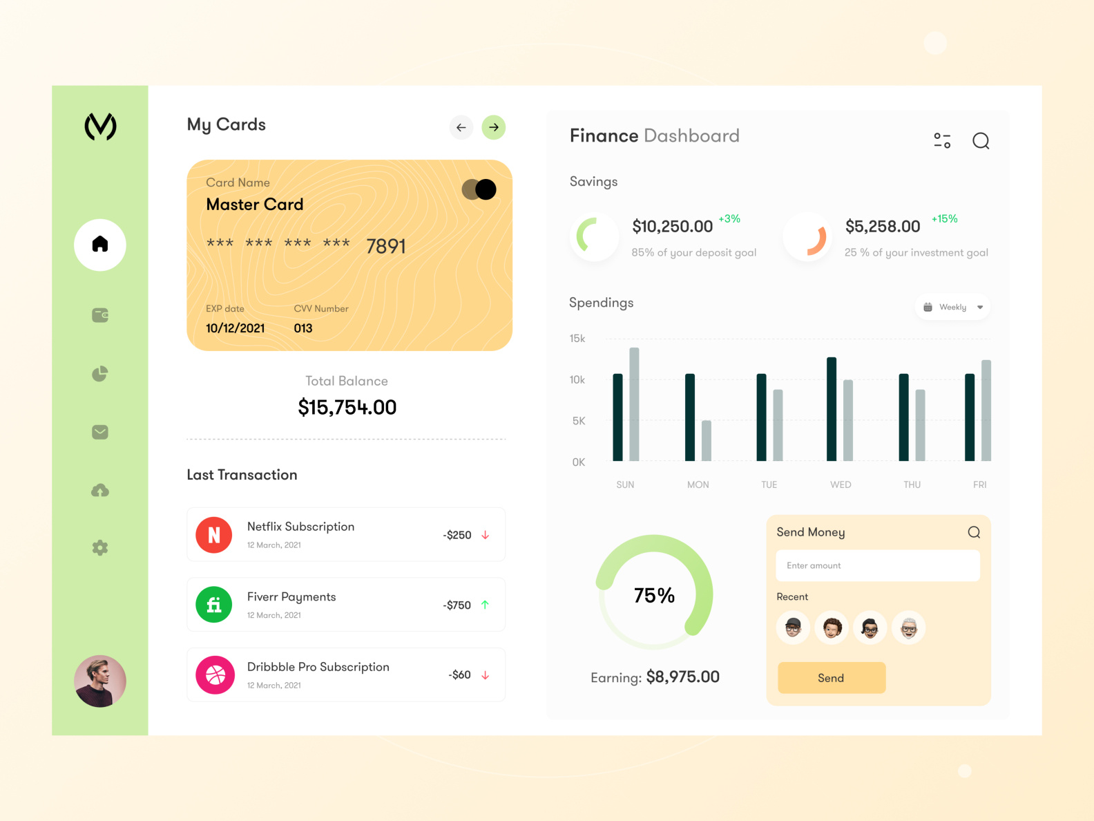 Finance Web Application by Arafat Ovi 👻 on Dribbble