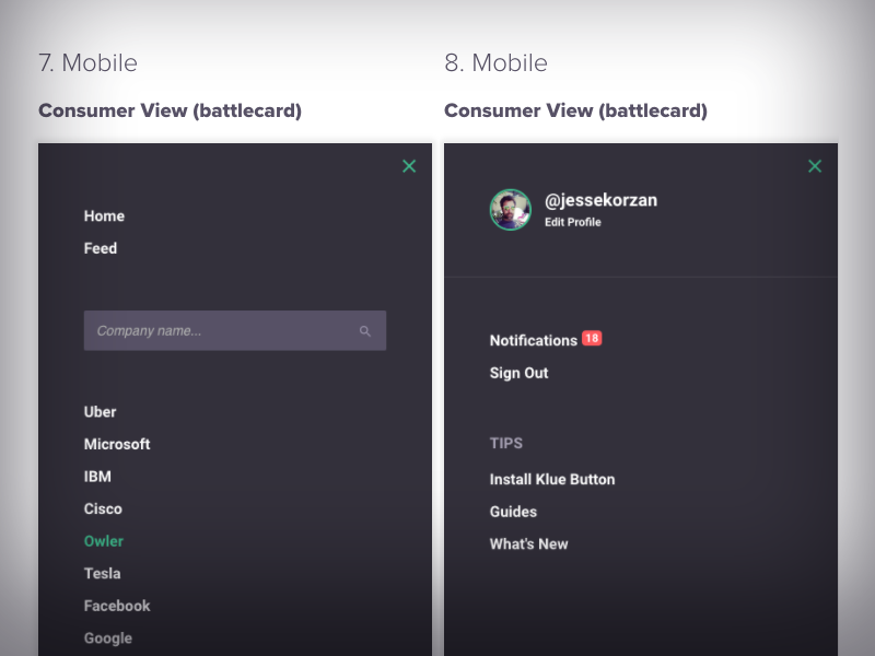 Mobile UI Drawers by Jesse Korzan on Dribbble Mobile UI Drawers by Jesse Korzan on Dribbble
