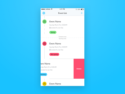 Event Planner App - Style Concept #2 by David Katsman on Dribbble