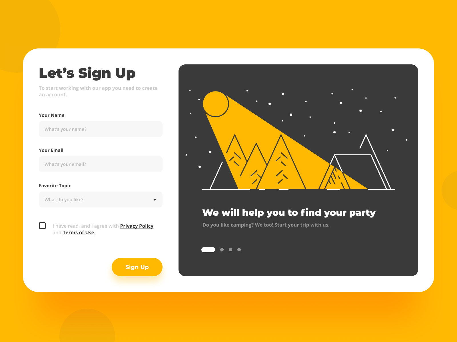 Sign Up UI by Danil Shklyarsky for ИНОСТУДИО on Dribbble