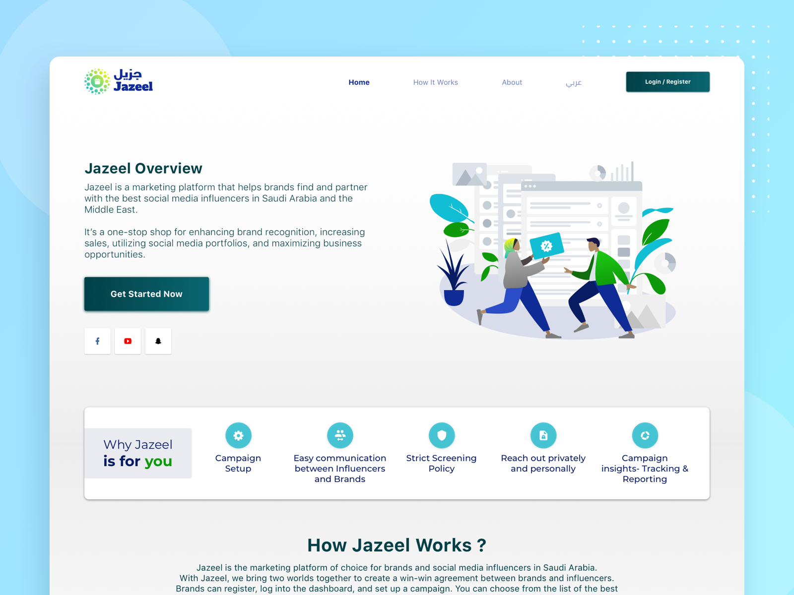 Jazeel app, influencer marketing by Mostafa Gaber on Dribbble