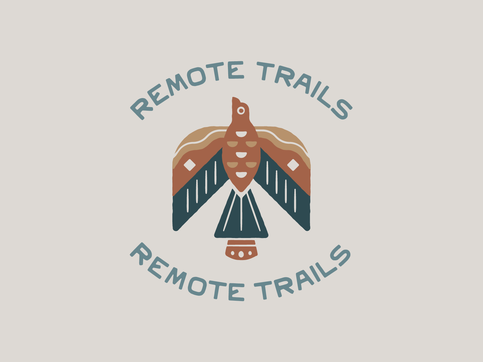 Remote Trails brand assets by Josh Warren on Dribbble