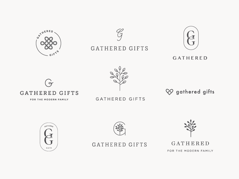 Gathered Logo Exploration by Jaclyn Lee Bergmann on Dribbble