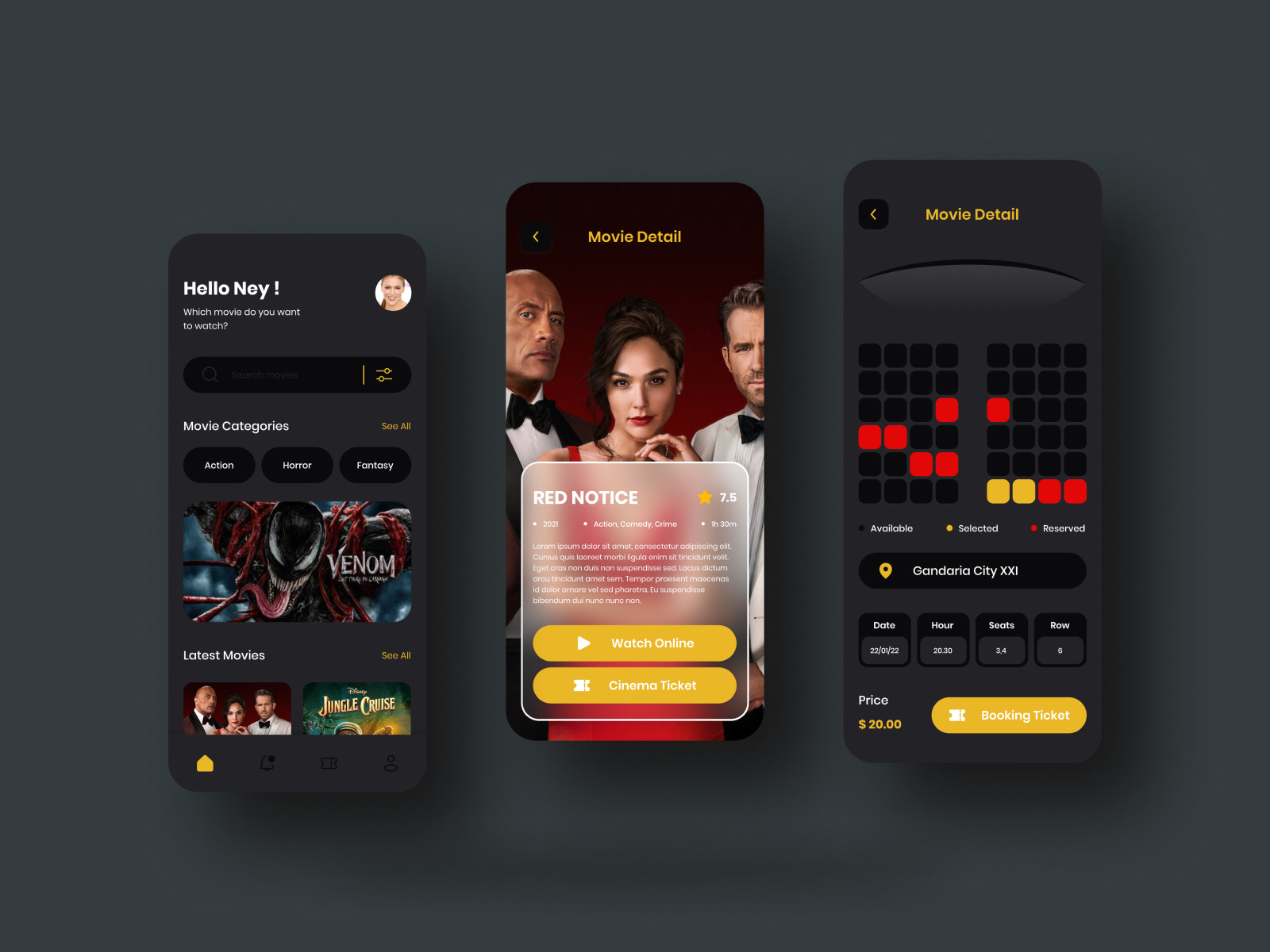 Movie Apps by Faisal Habibie on Dribbble