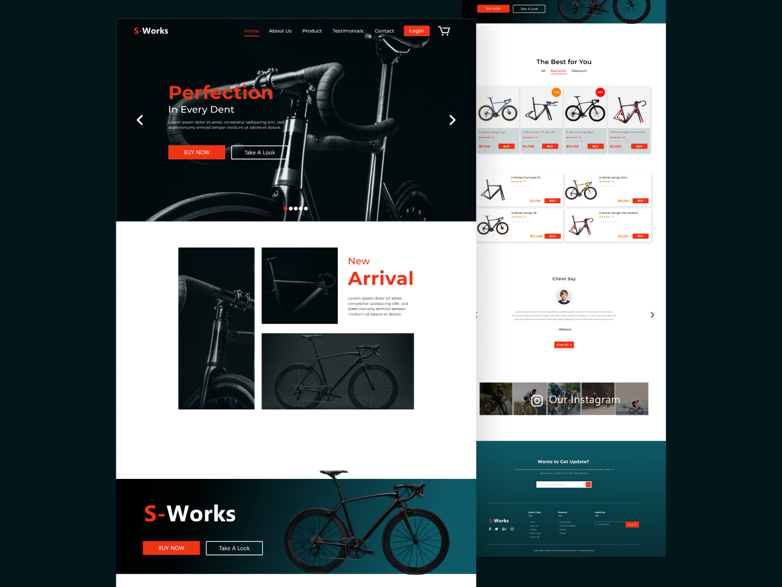 Bike Shop Website by Faisal Habibie on Dribbble