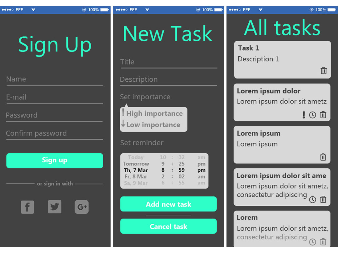 Task Management App by Anca Pintilii on Dribbble