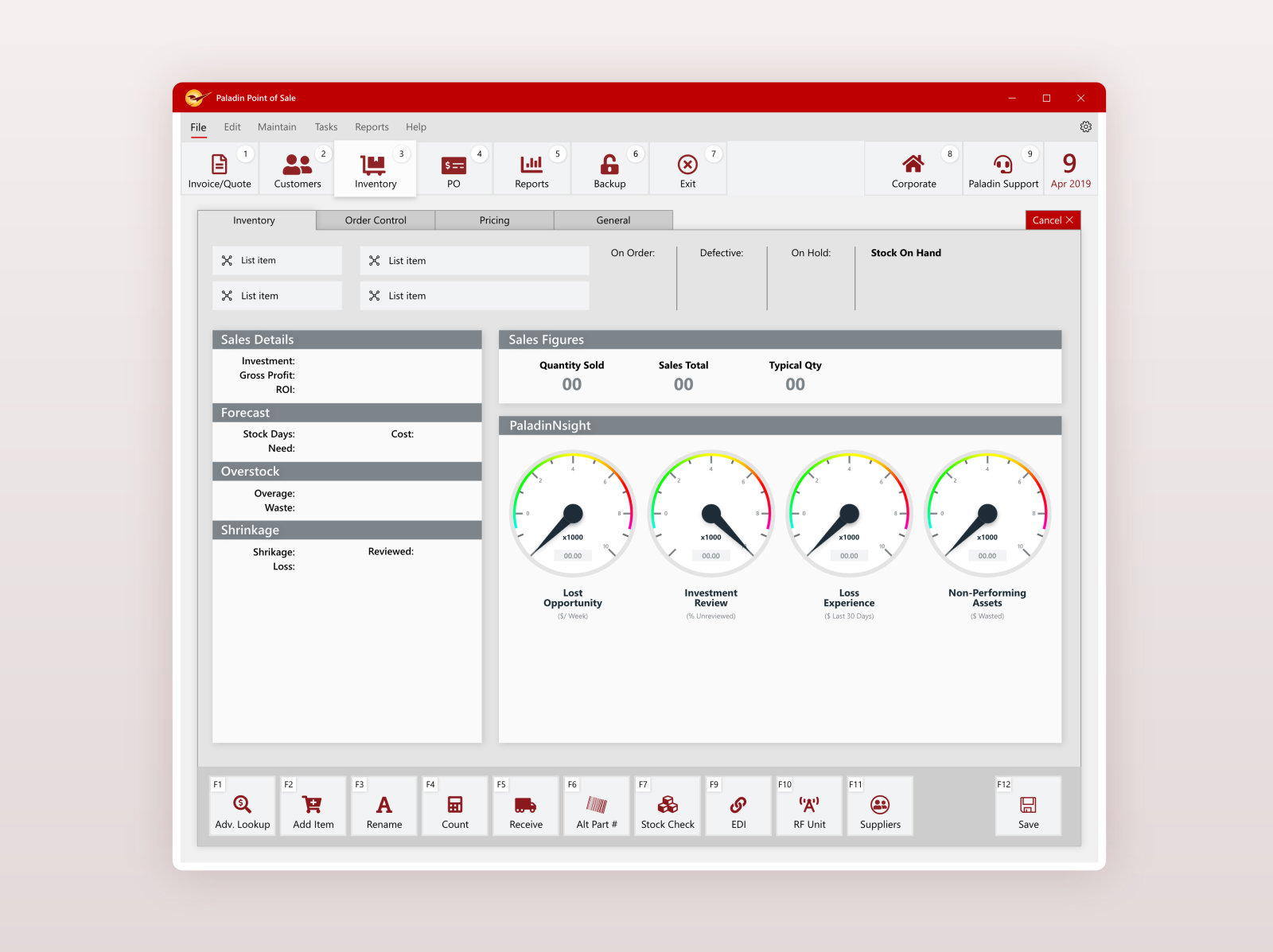 Paladin POS Reports Page by Anders Carlson on Dribbble
