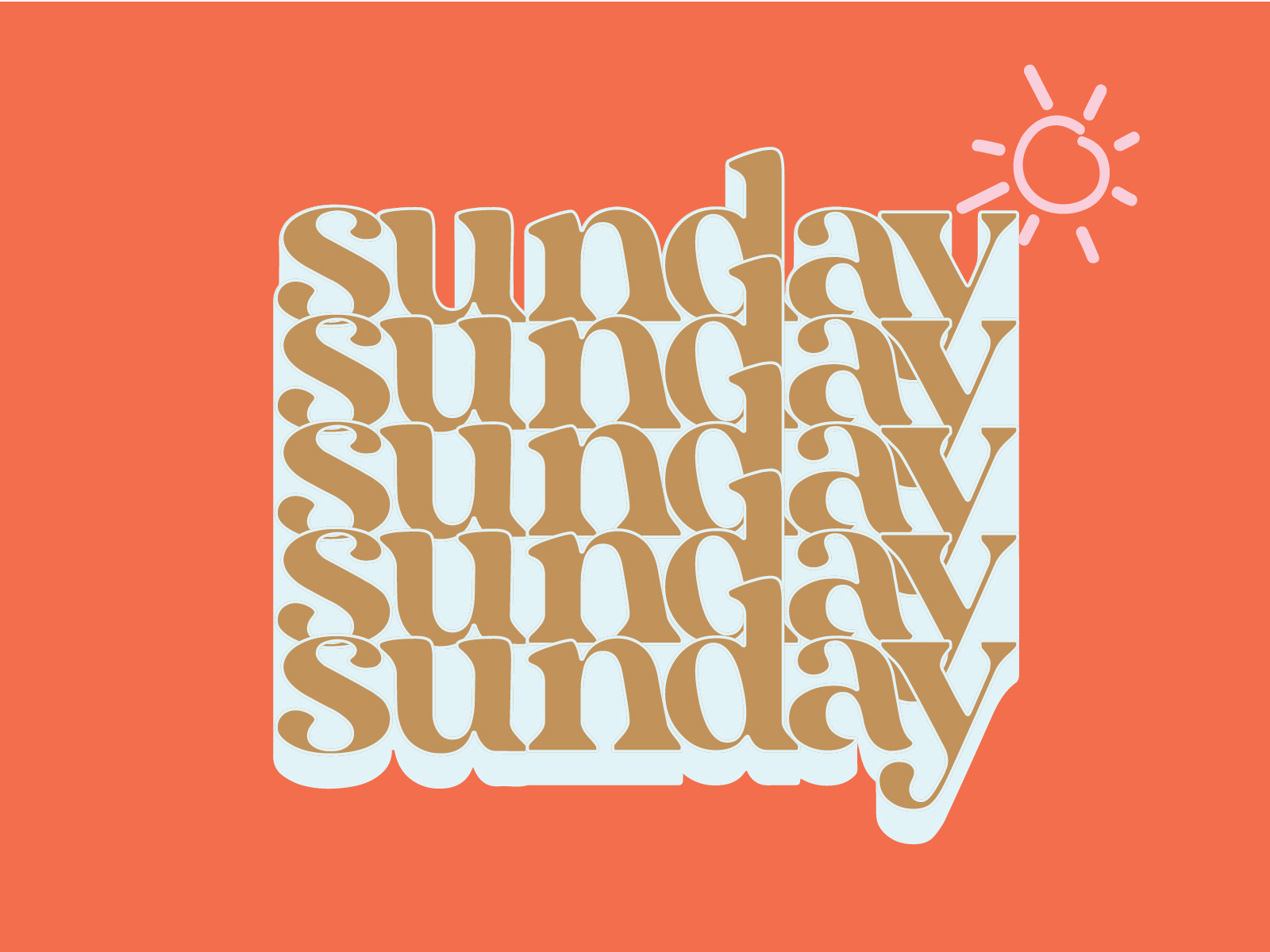Sunday Typography by Alex Pesak on Dribbble