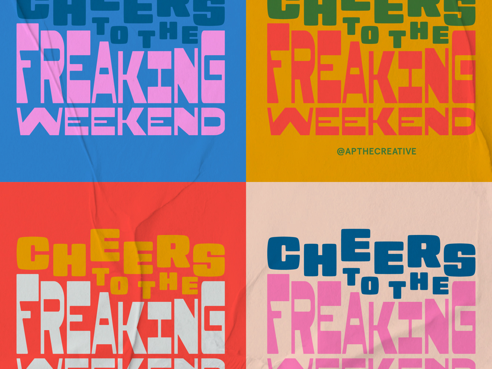 Cheers to the Freaking Weekend by Alex Pesak on Dribbble