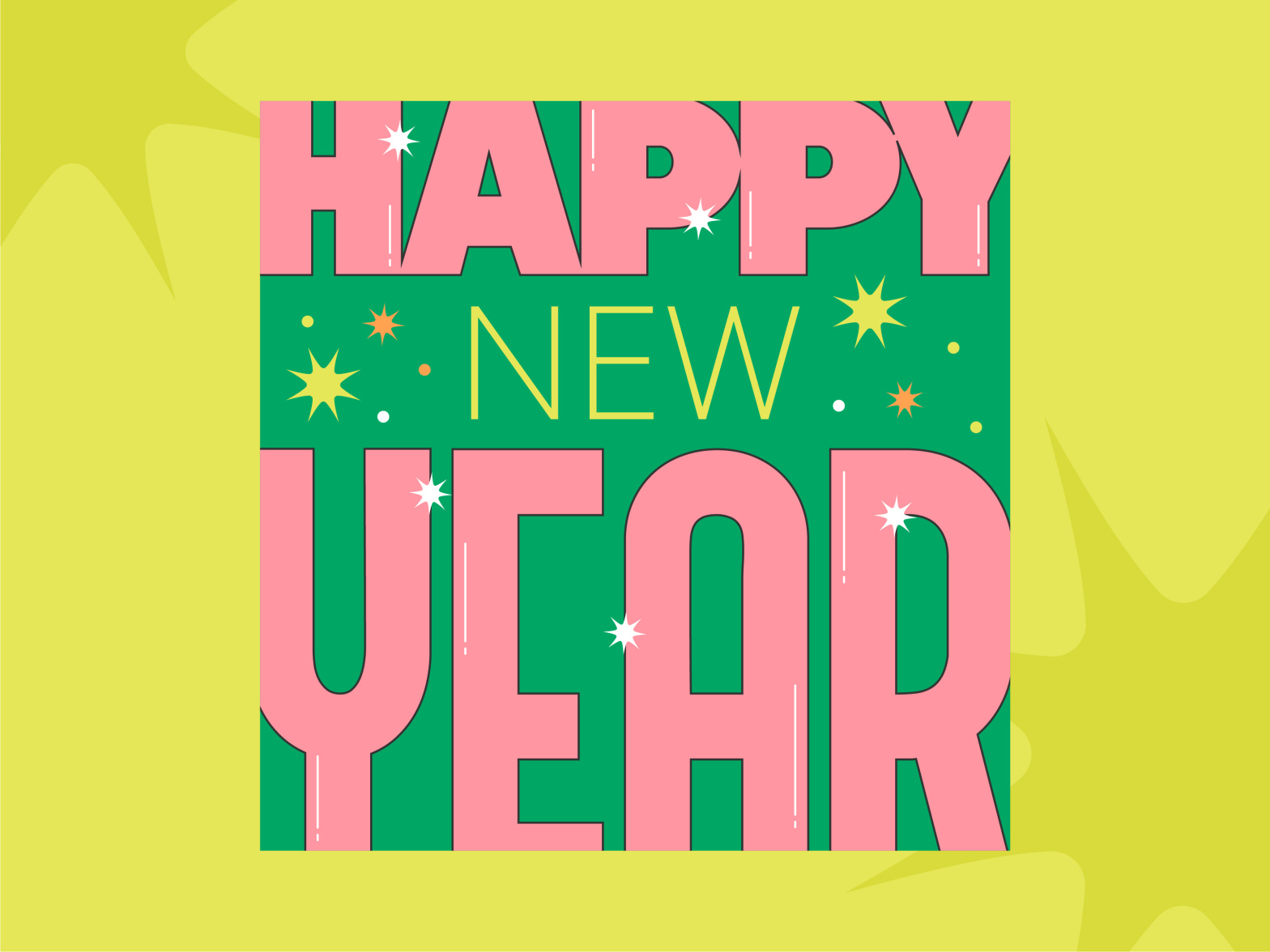 New Year Graphic by Alex Pesak on Dribbble