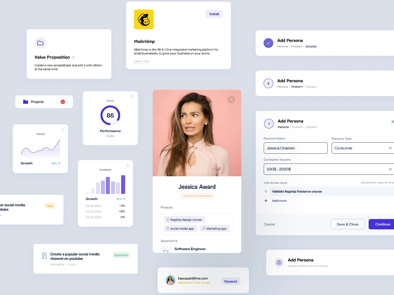 UI Components - Dashboard by Faizur. on Dribbble